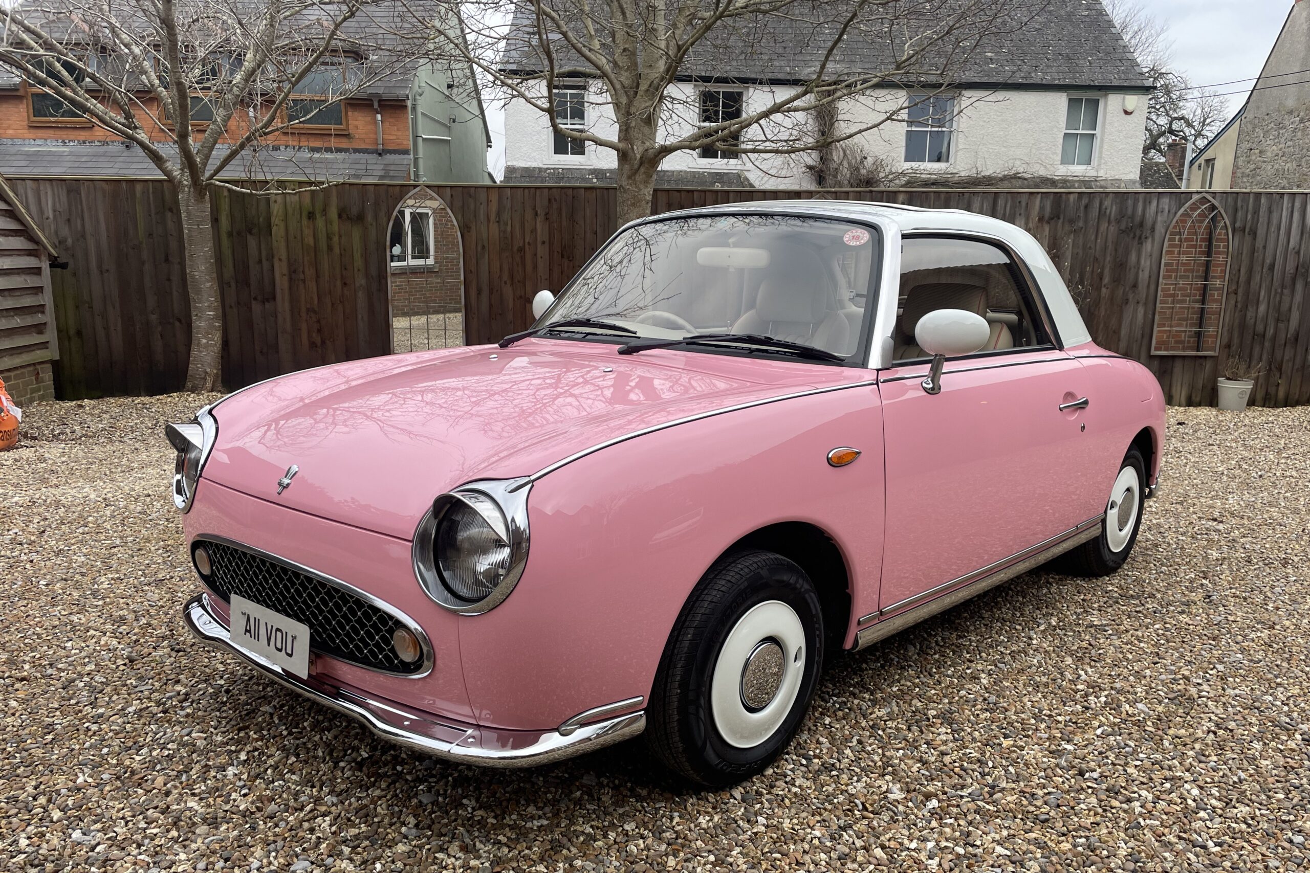 Lucy’s Pink Nissan Figaro Lady Penelope | The Figaro Shop